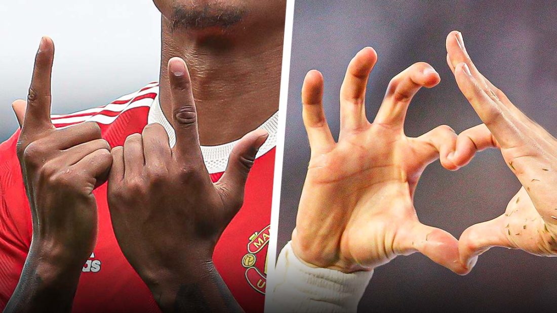 Can you match the hand gesture celebration to the player?