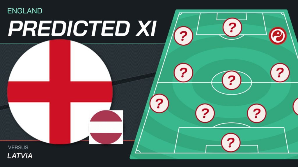 England team news vs Latvia and predicted lineup