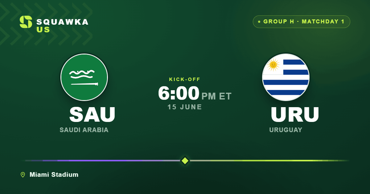 Saudi Arabia vs Uruguay LIVE! World Cup 2026