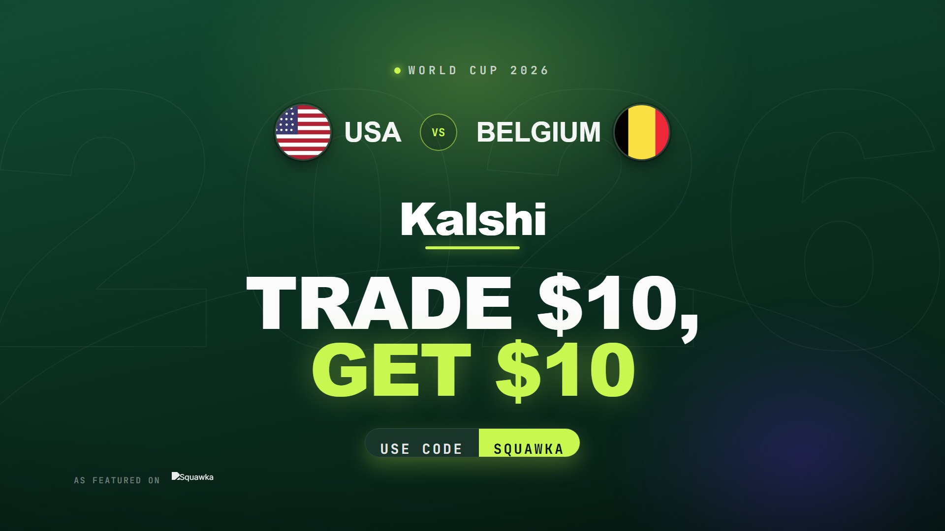 Usa Vs Belgium 10 Kalshi Bonus With Code Squawka
